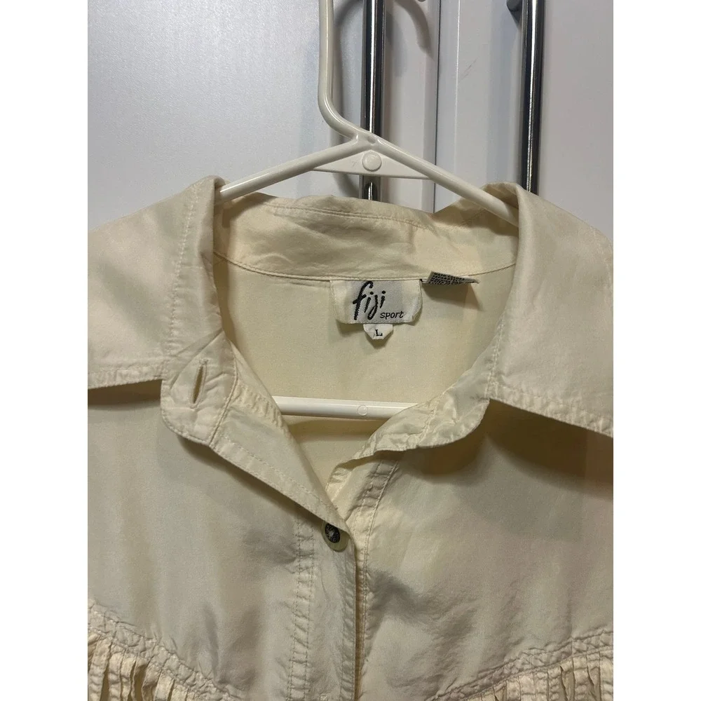 Fiji Sport | Tops | Fiji Sport Vintage Western Fringe Button Down Shirt ...